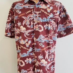 Island Shores | Shirts | Hawaiian Shirt Mens Red Cotton Island Shores L ...